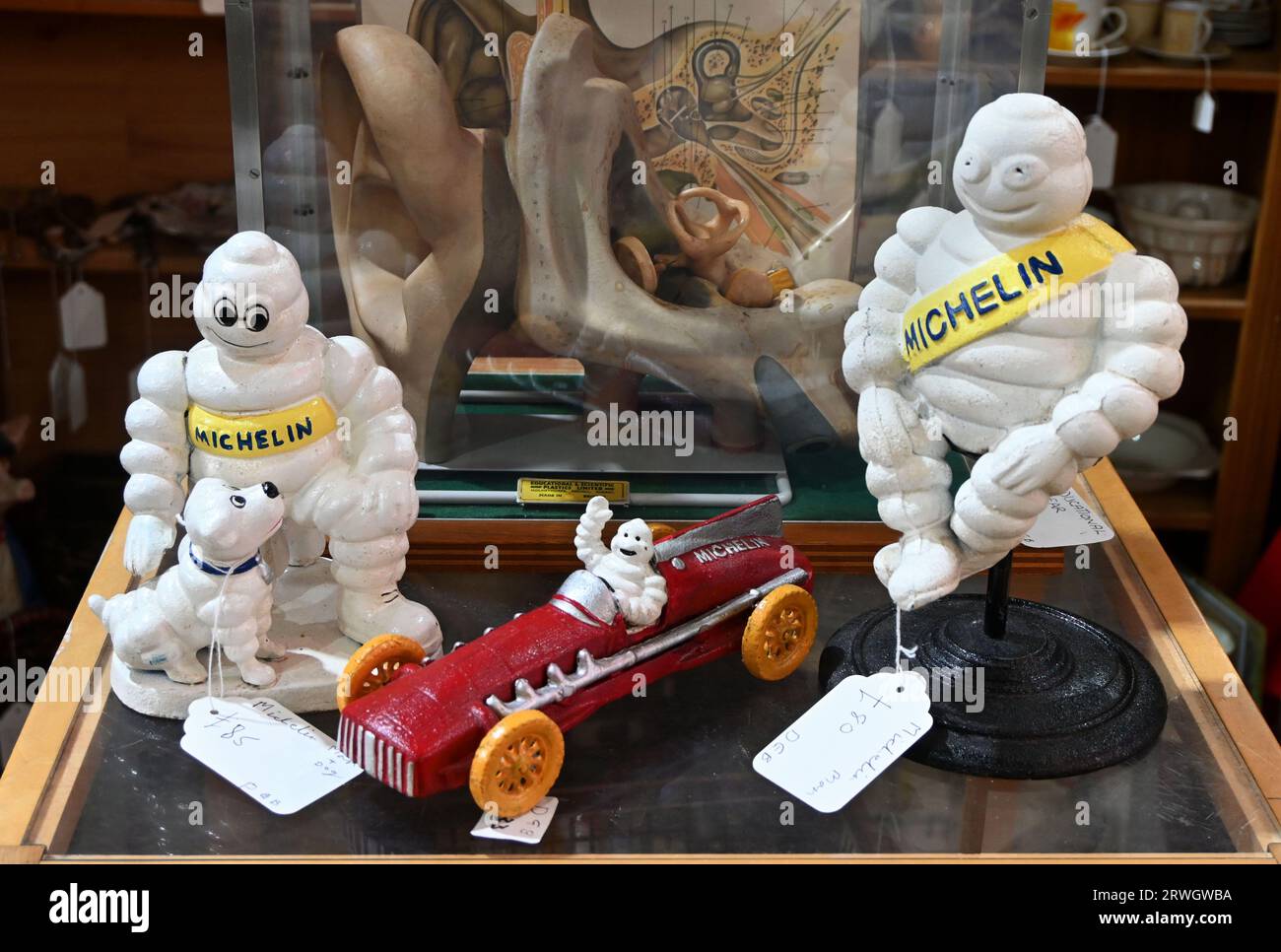 michelin men models in antique shop Stock Photo - Alamy