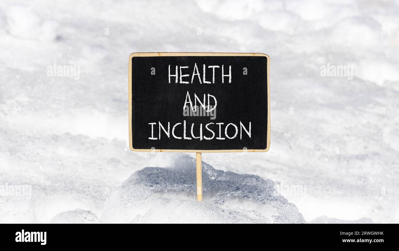 Health and inclusion symbol. Concept words Health and inclusion on ...