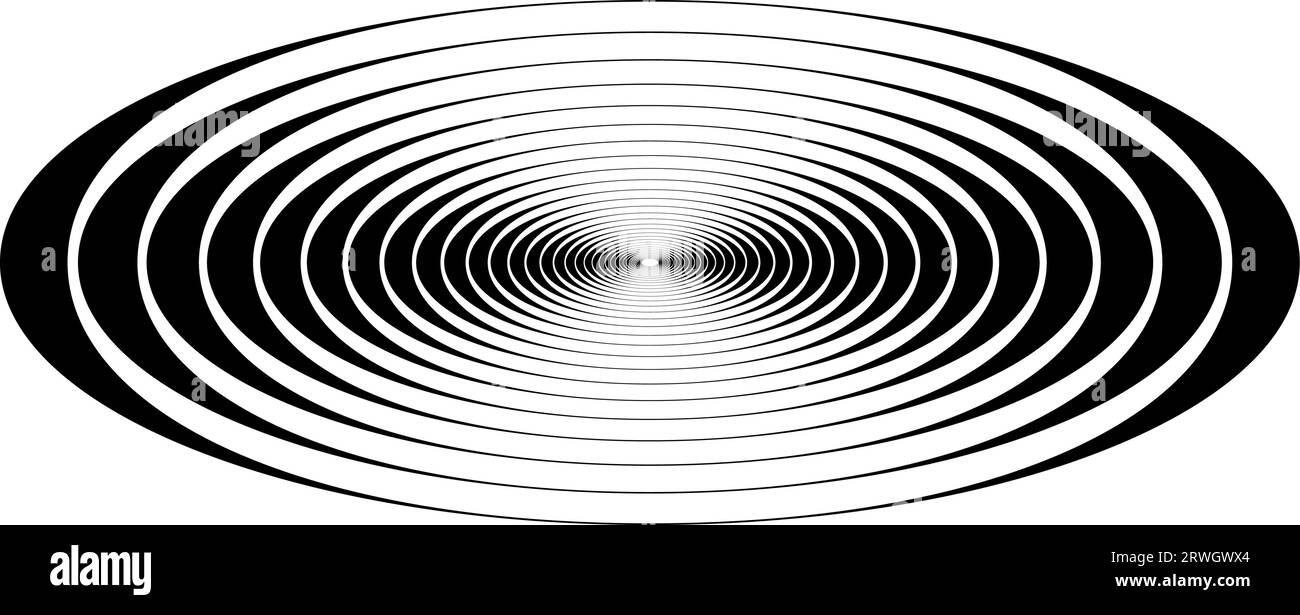 Concentric circle oval resonance waves, visual representation resonance ...