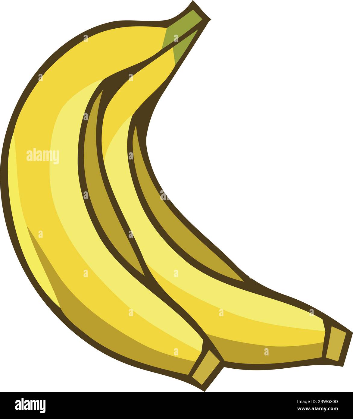 two yellow bananas Stock Vector Image & Art - Alamy