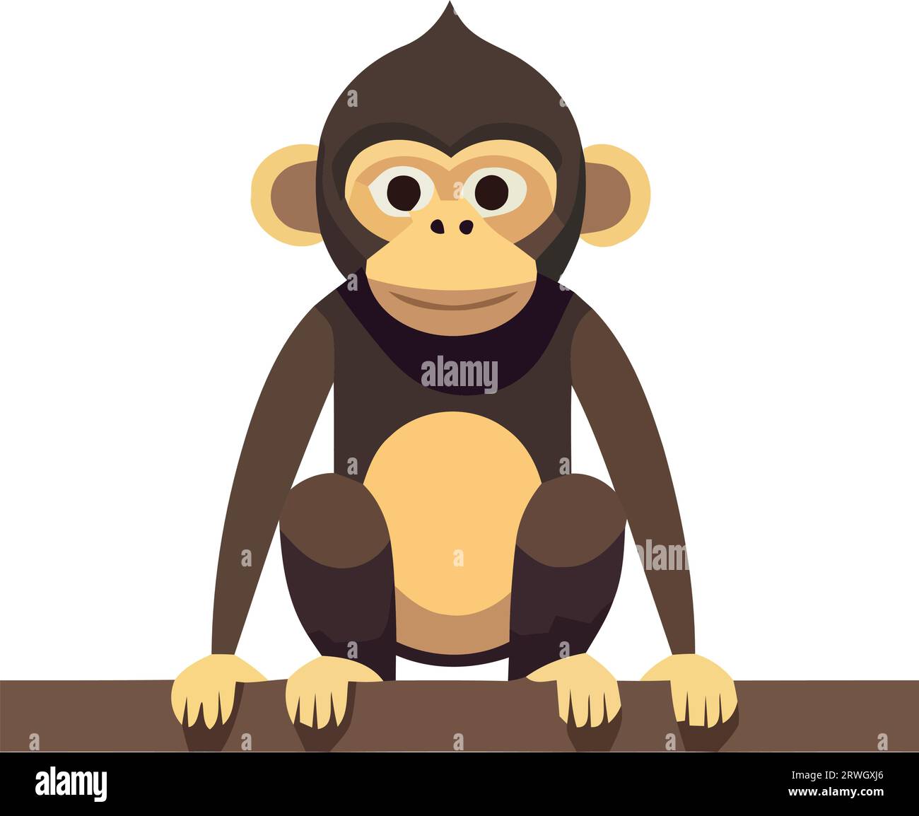 monkey mascot sitting Stock Vector Image & Art - Alamy