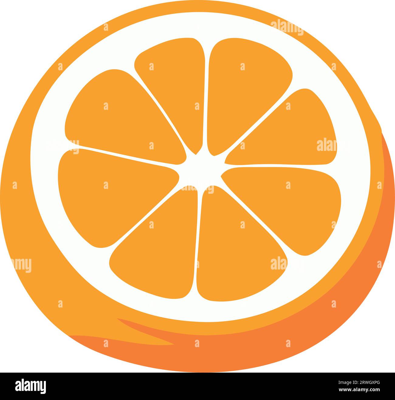 Juicy orange slice design Stock Vector Image & Art - Alamy