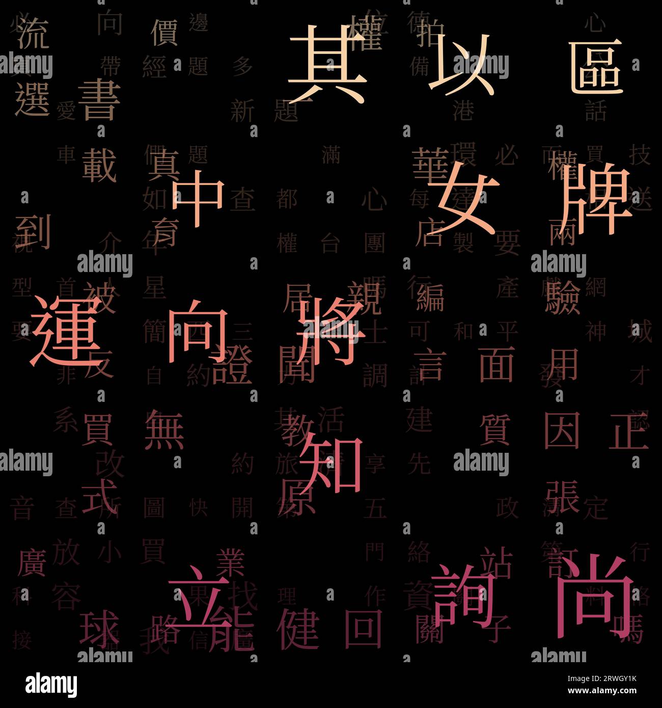 Abstract Matrix Background Featuring Random Characters Of The Chinese