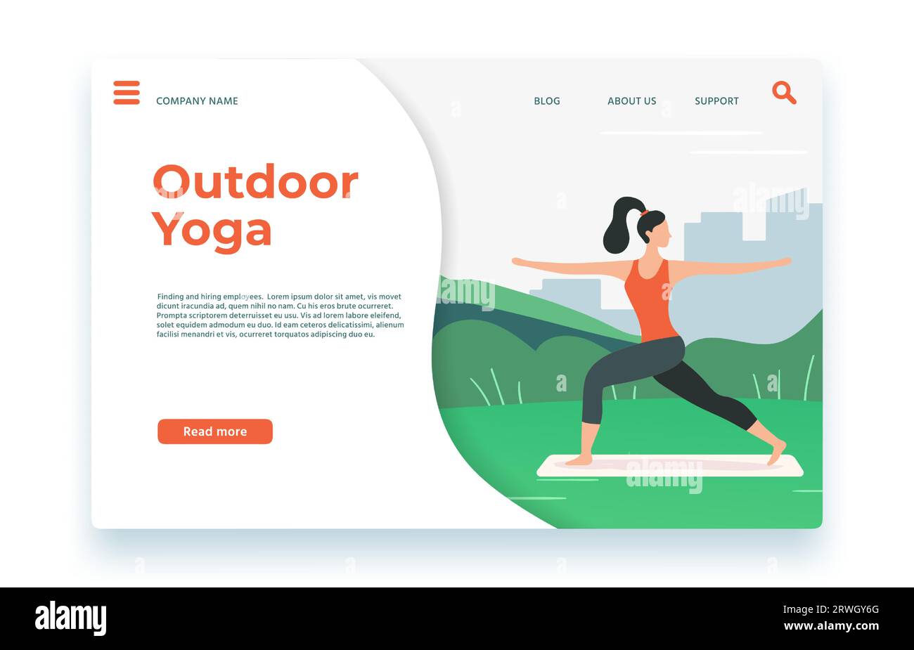 Online classes landing page Stock Vector Images - Alamy