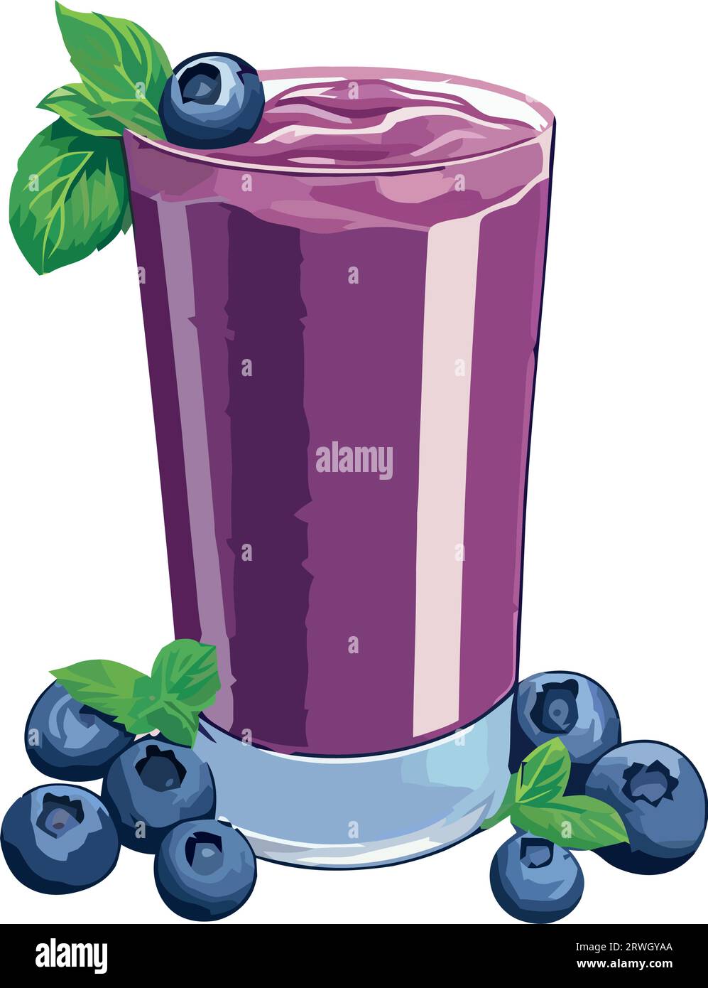 Ice cream mint blueberry Stock Vector Images - Alamy