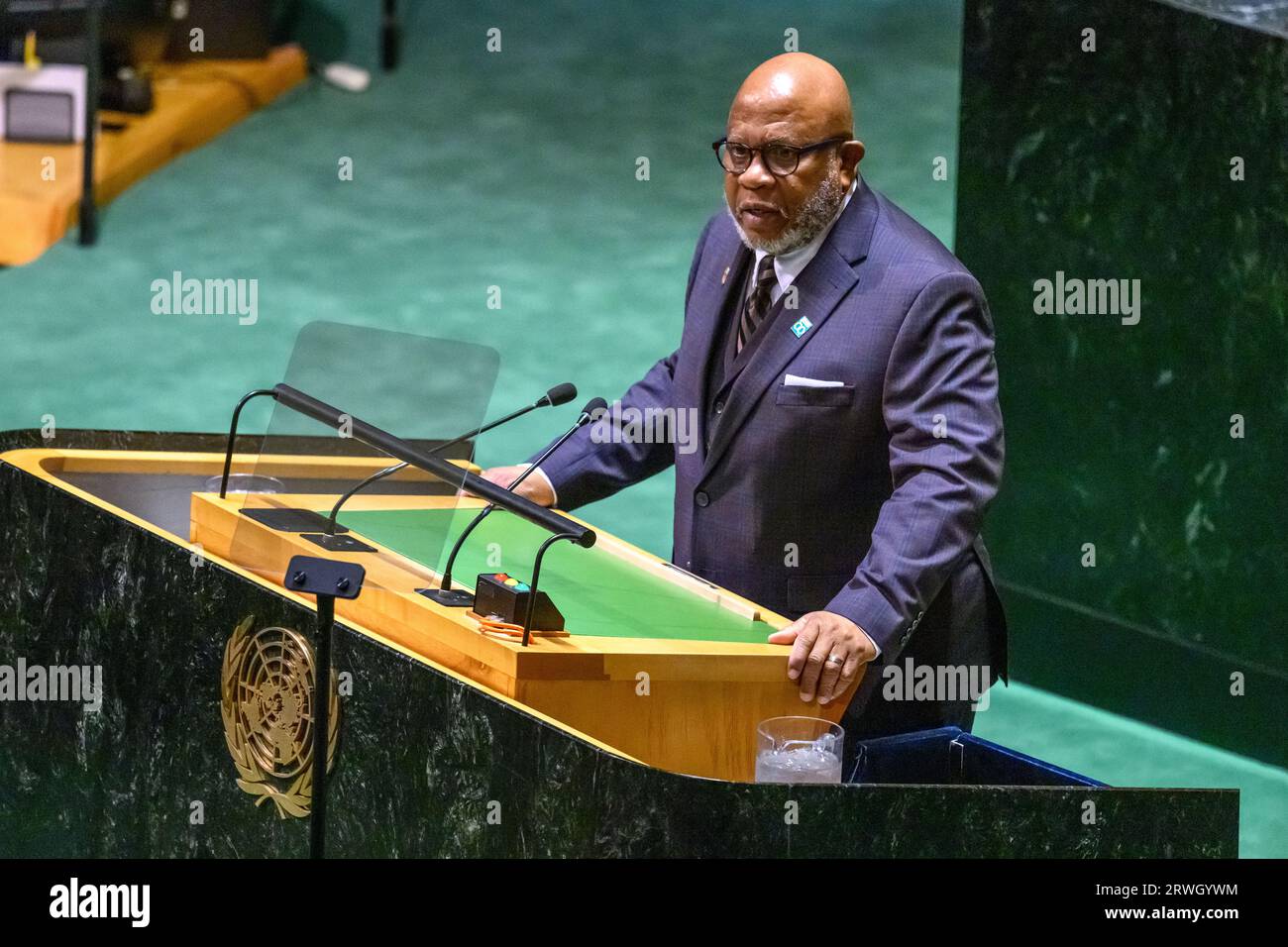 New York Usa 19th Sep 2023 Dennis Francis Of Trinidad And Tobago