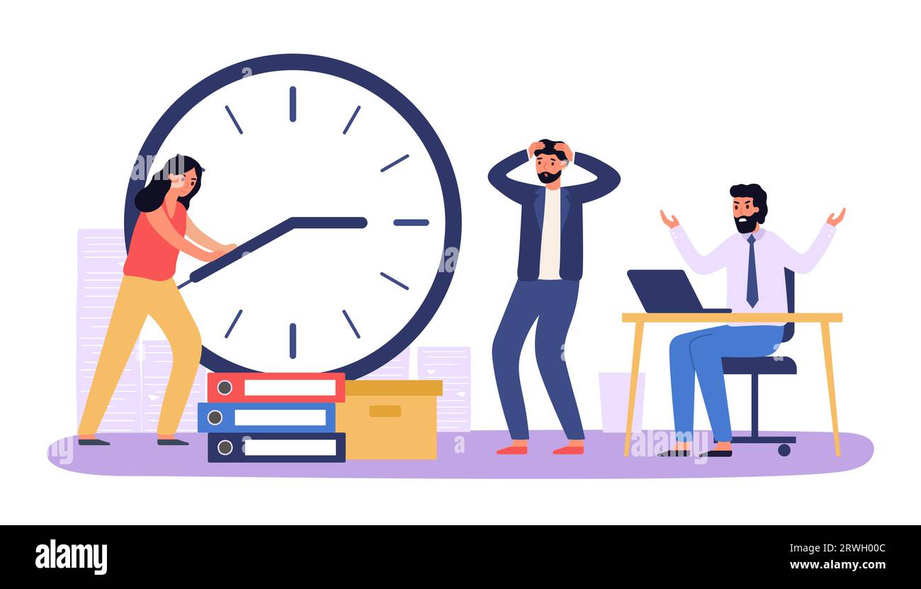 Time management cartoon hi-res stock photography and images - Alamy