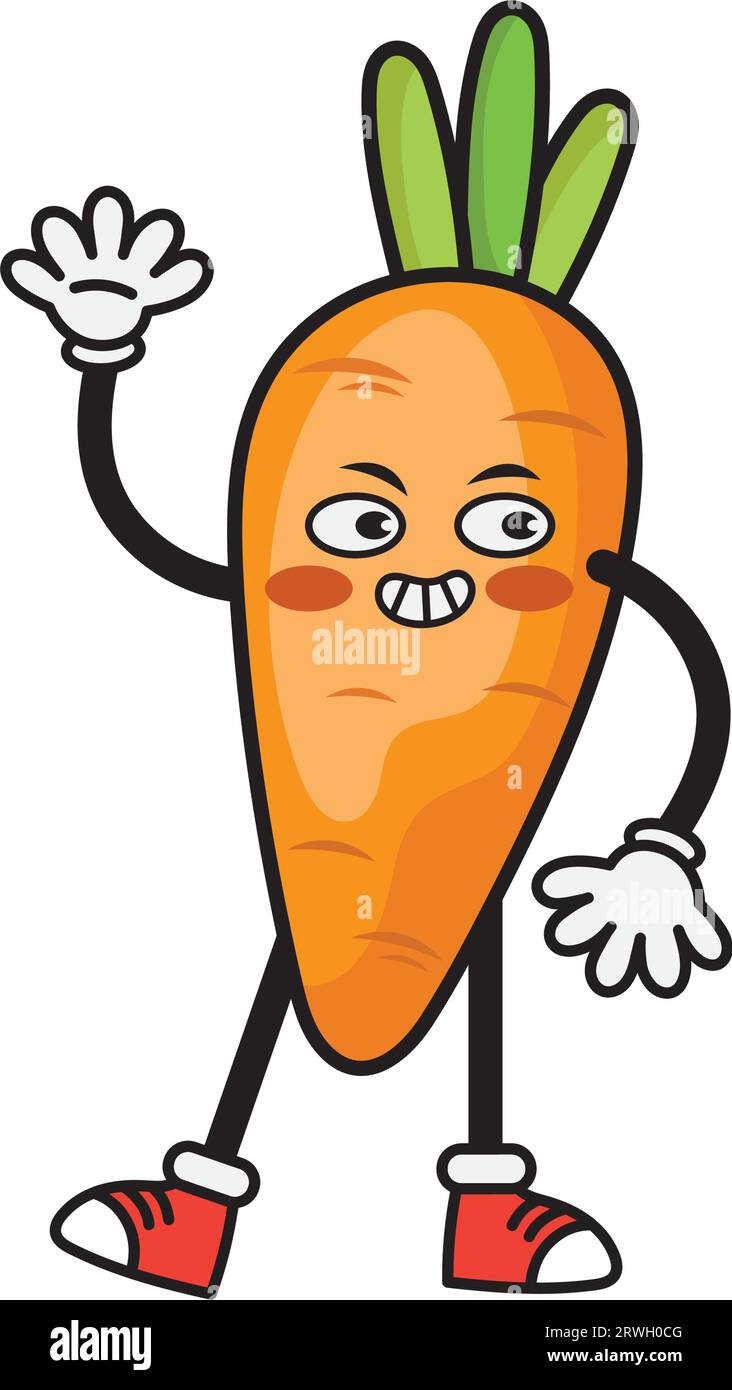 vegetable cartoon character carrot Stock Vector Image & Art - Alamy