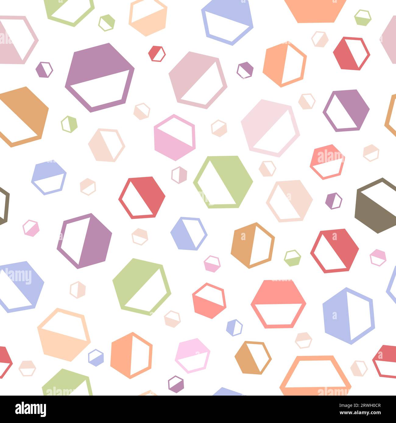 Geometric seamless pattern. A composition of hexagonal elements. Template for creative ideas and ...