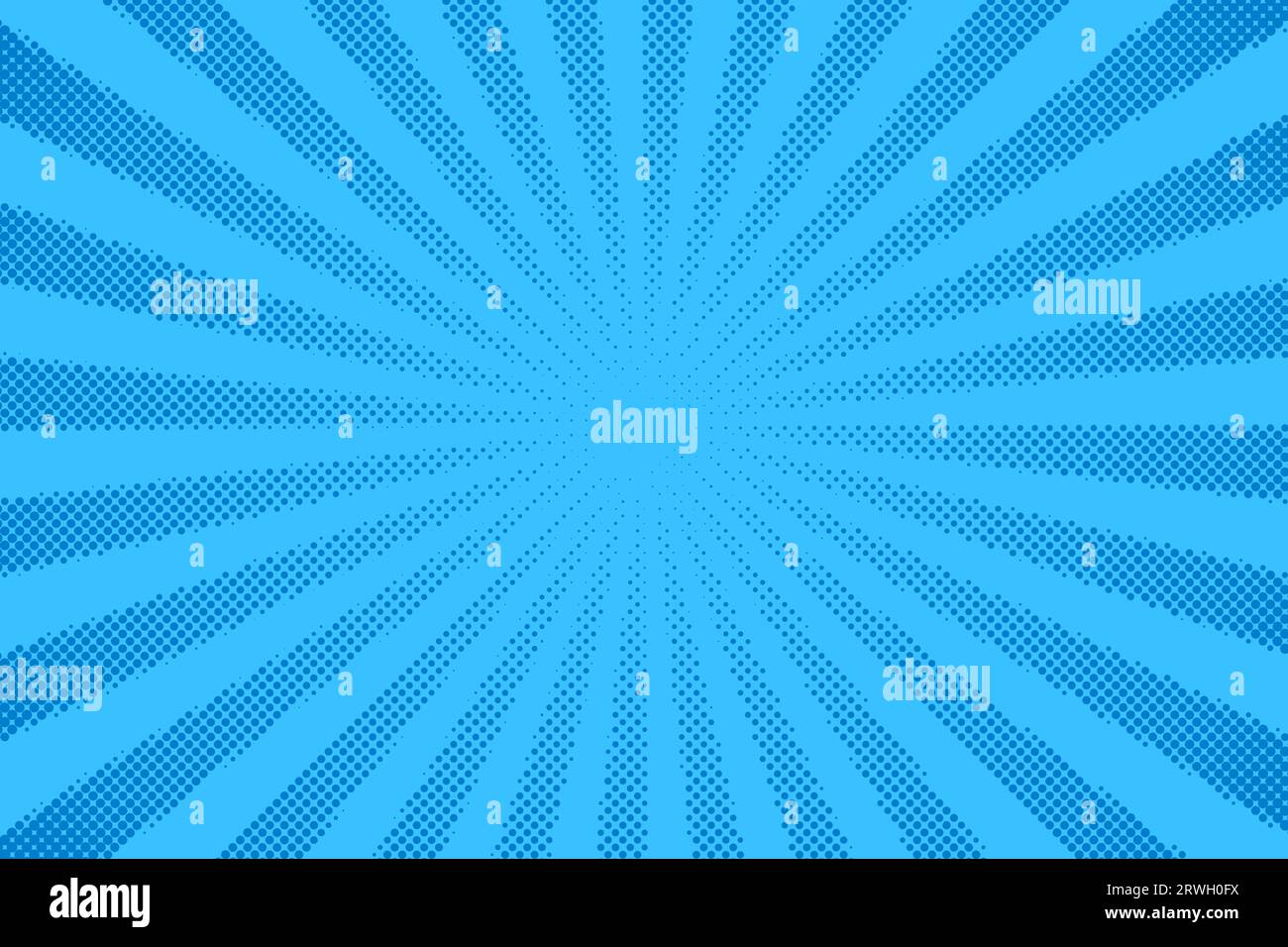 Blue comic background. Art pop cartoon light backdrop. Halftone effect ...