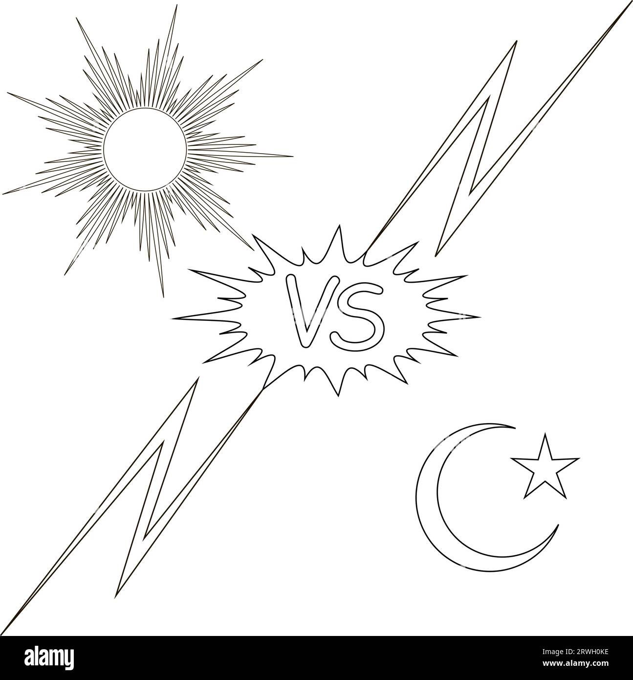 Evil sun Stock Vector Images - Alamy