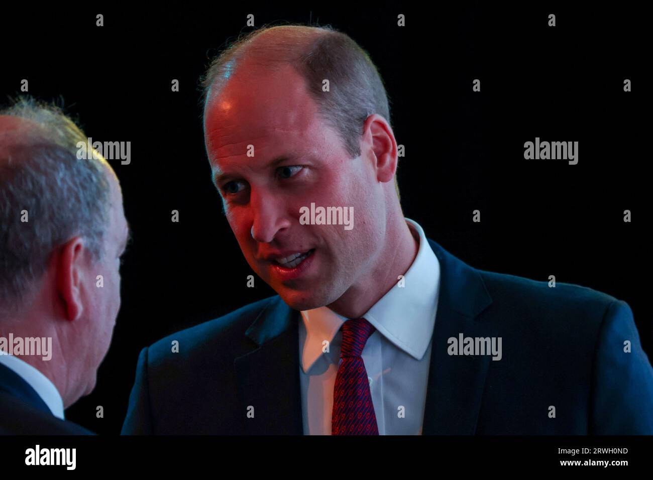 Britain's Prince William, Prince of Wales, talks with Prince Albert of ...