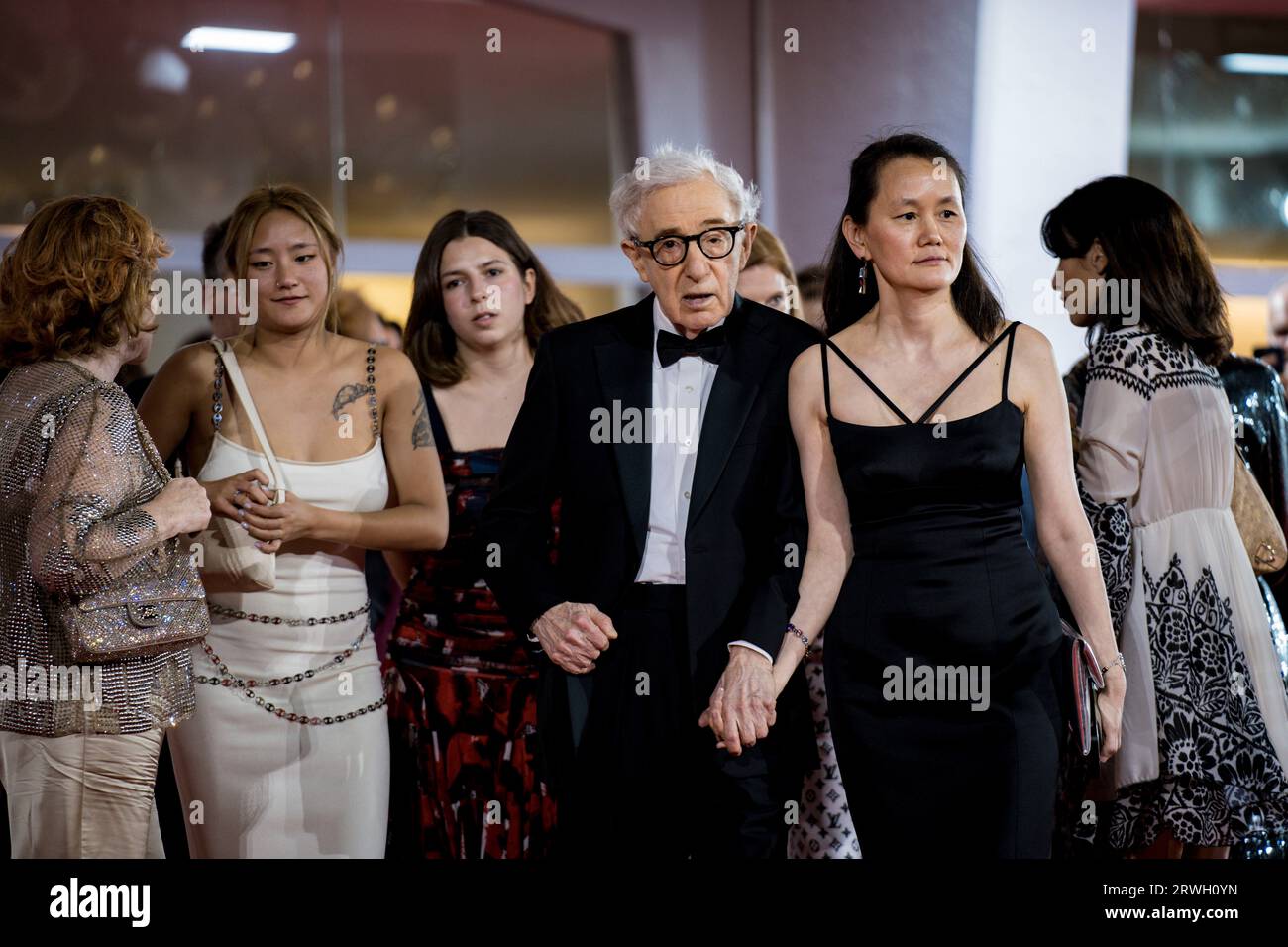 VENICE, ITALY - SEPTEMBER 04: Woody Allen, Soon-Yi Previn, Bechet Allen ...