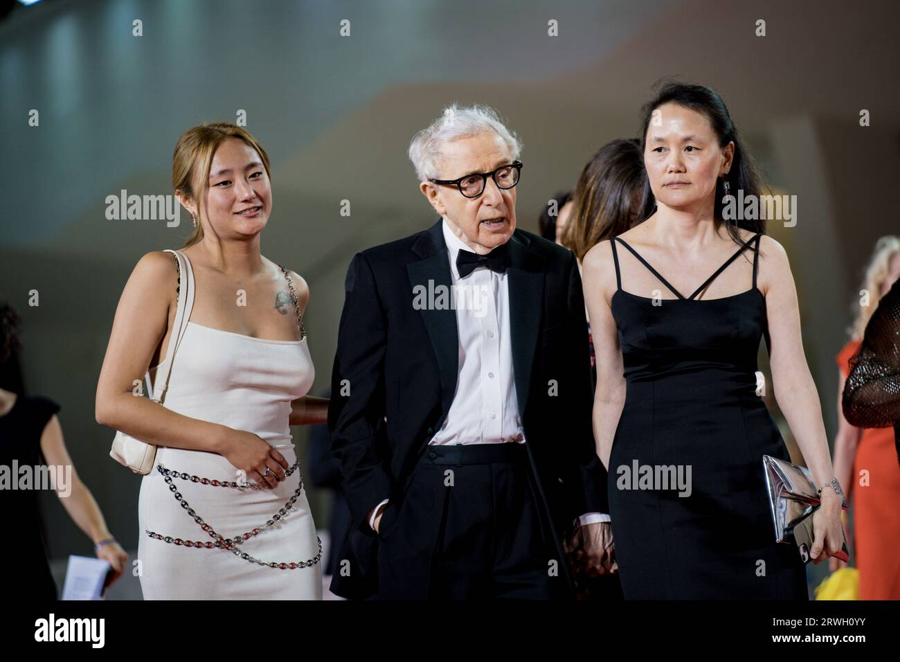 VENICE, ITALY - SEPTEMBER 04: Woody Allen, Soon-Yi Previn, Bechet Allen ...
