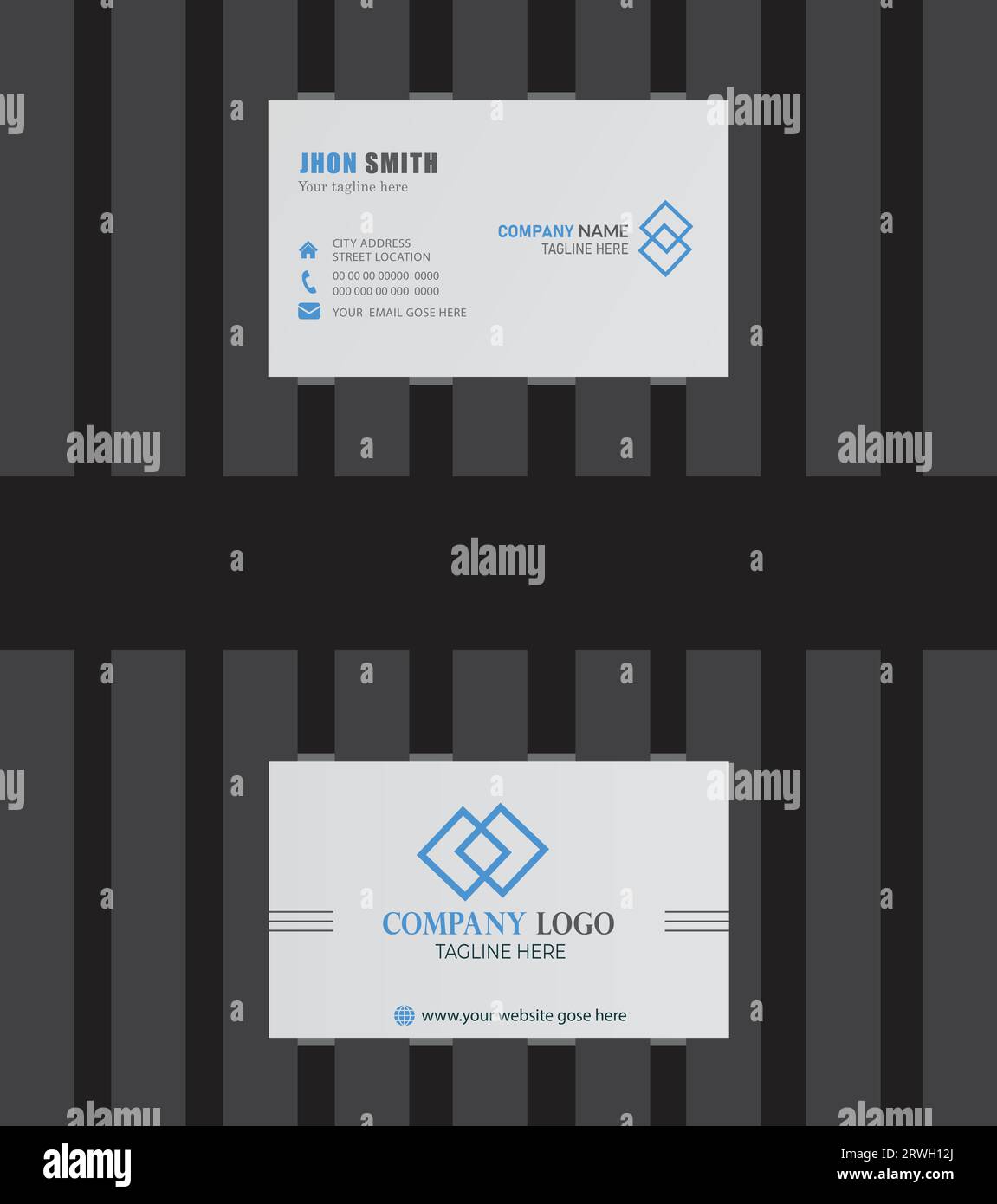 Creative business card design template, Visiting for your company Stock ...