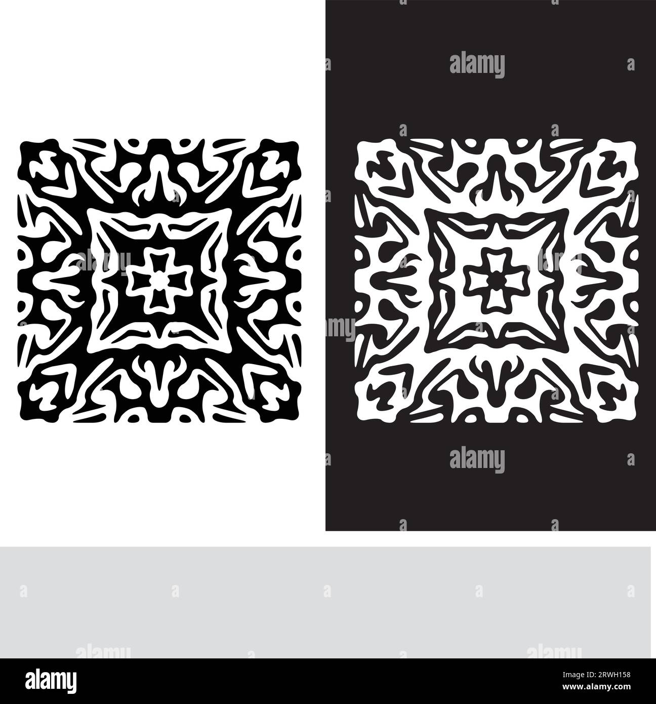 vector flat design arabesque seamless pattern Stock Vector Image & Art ...