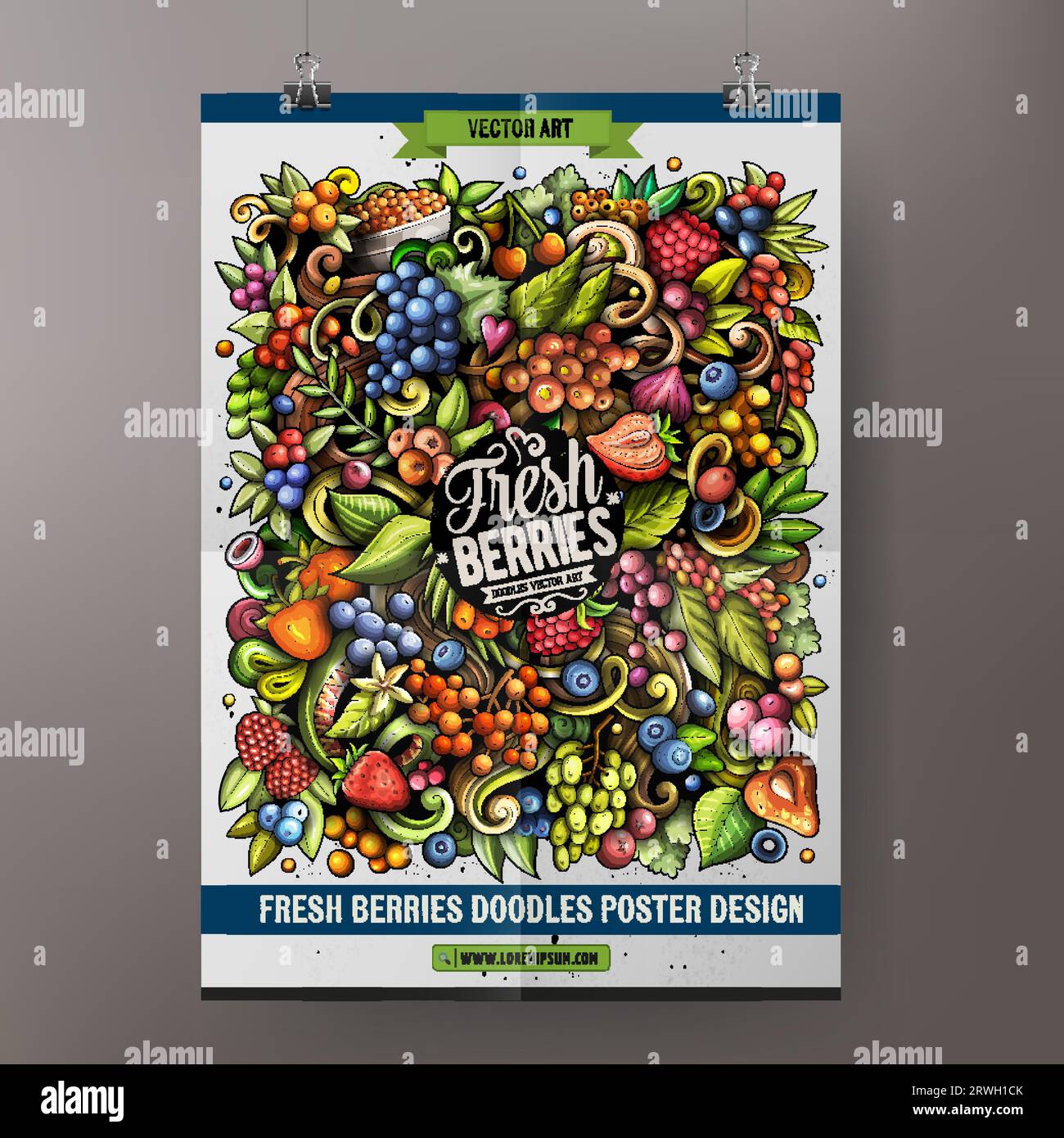 Cartoon vector doodle Berries poster Stock Vector Image & Art - Alamy