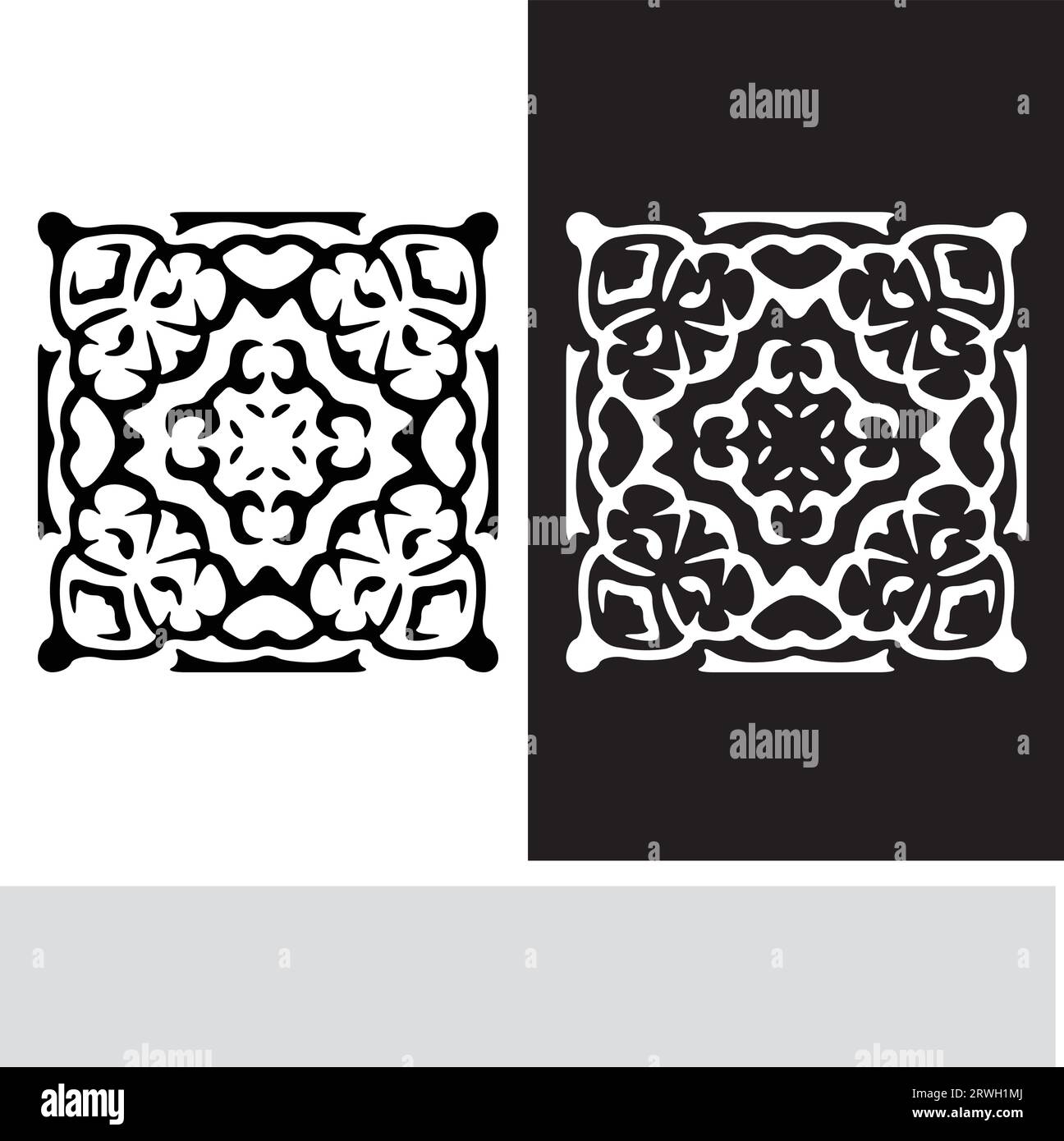 vector flat design arabesque seamless pattern Stock Vector Image & Art ...