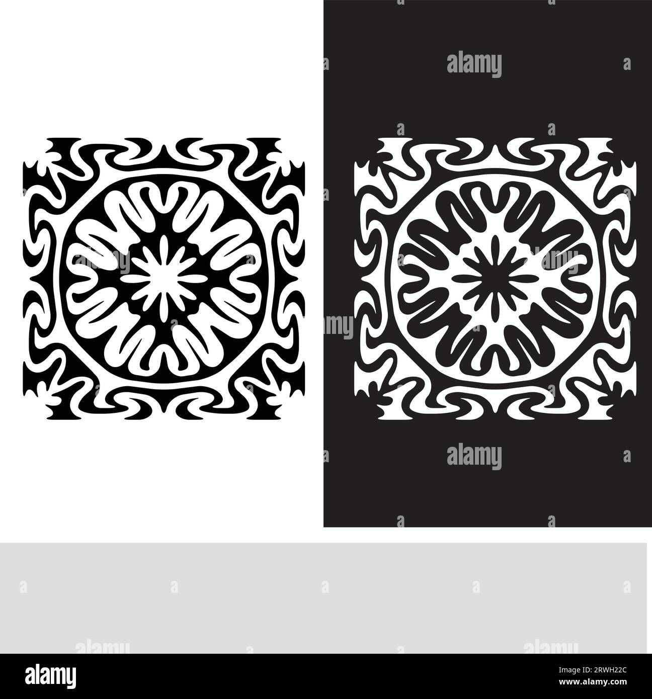 vector flat design arabesque seamless pattern Stock Vector Image & Art ...