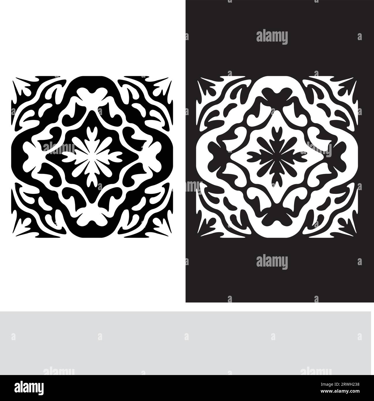 vector flat design arabesque seamless pattern Stock Vector Image & Art ...