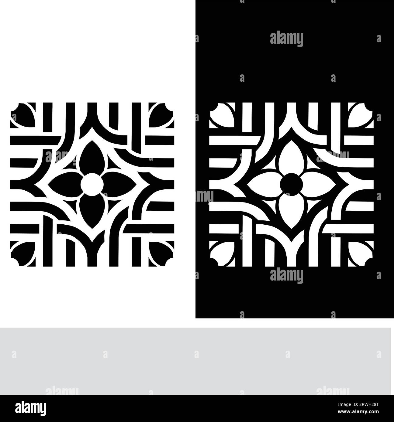 vector flat design arabesque seamless pattern Stock Vector Image & Art ...