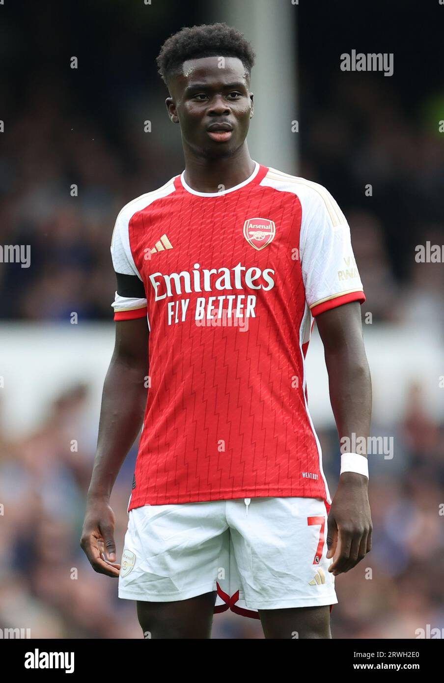 Arsenal's Bukayo Saka during the Premier League match at Goodison Park ...