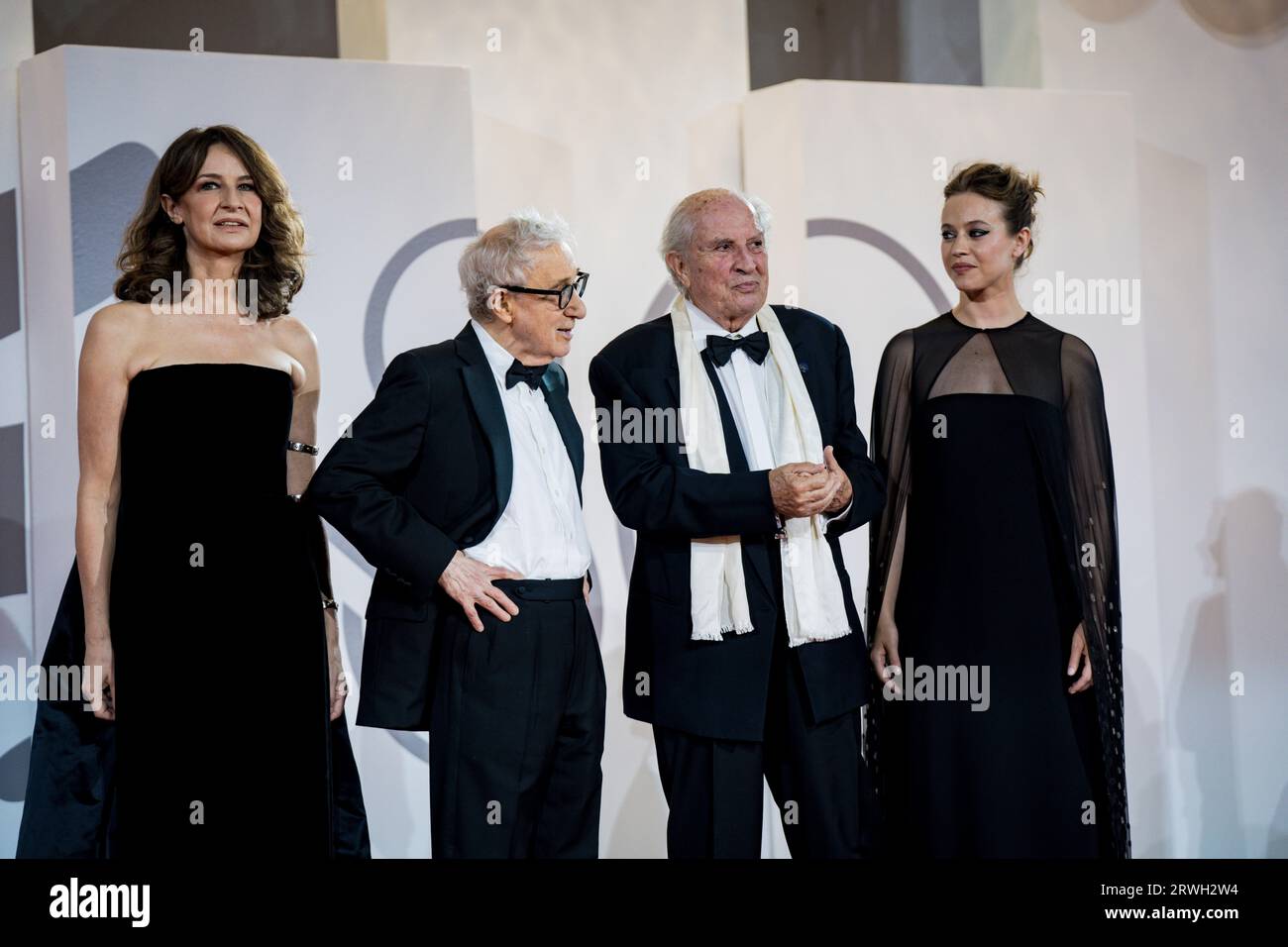 VENICE, ITALY - SEPTEMBER 04: Valérie Lemercier, Woody Allen, Vittorio ...