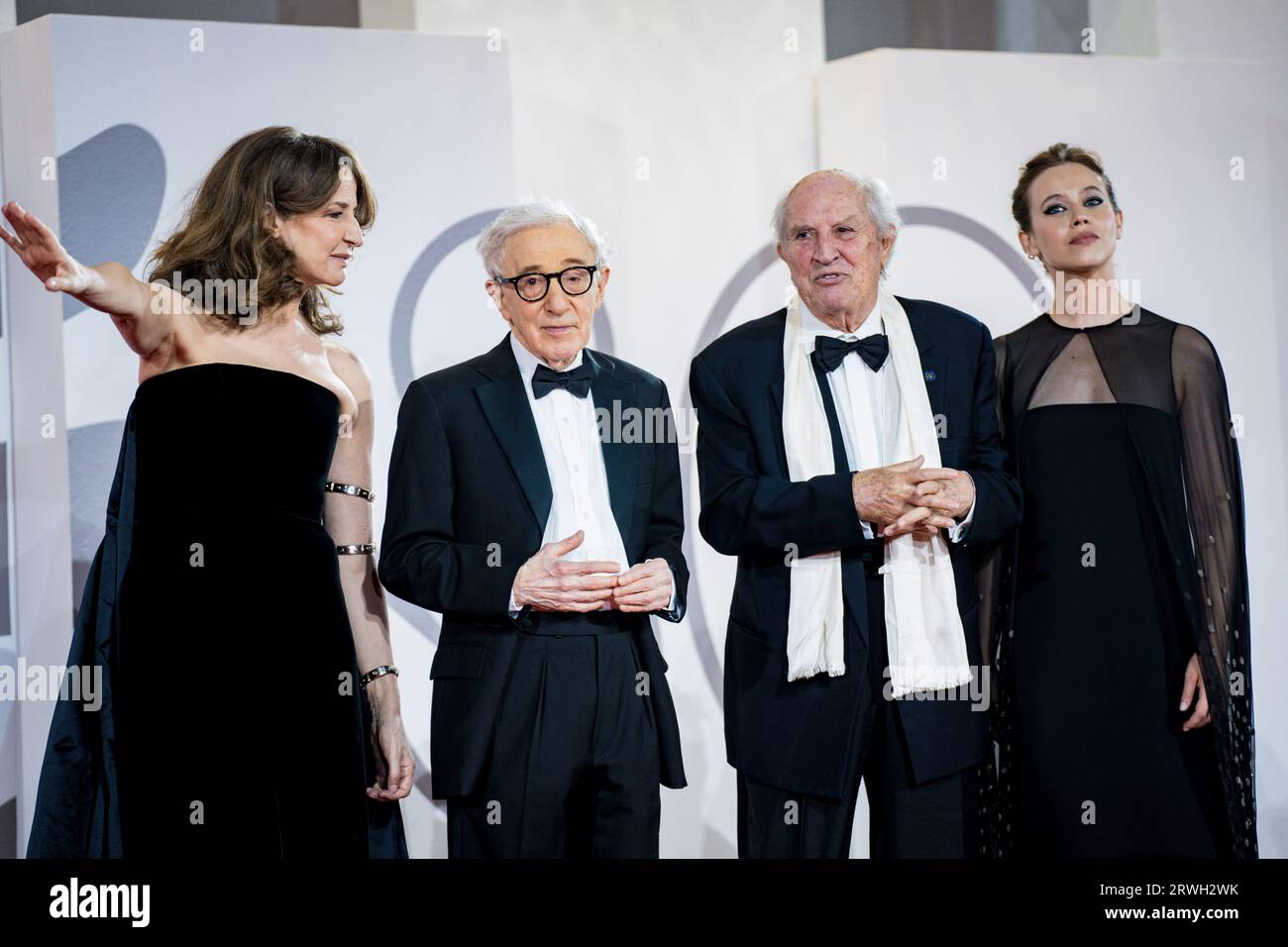 VENICE, ITALY - SEPTEMBER 04: Valérie Lemercier, Woody Allen, Vittorio ...