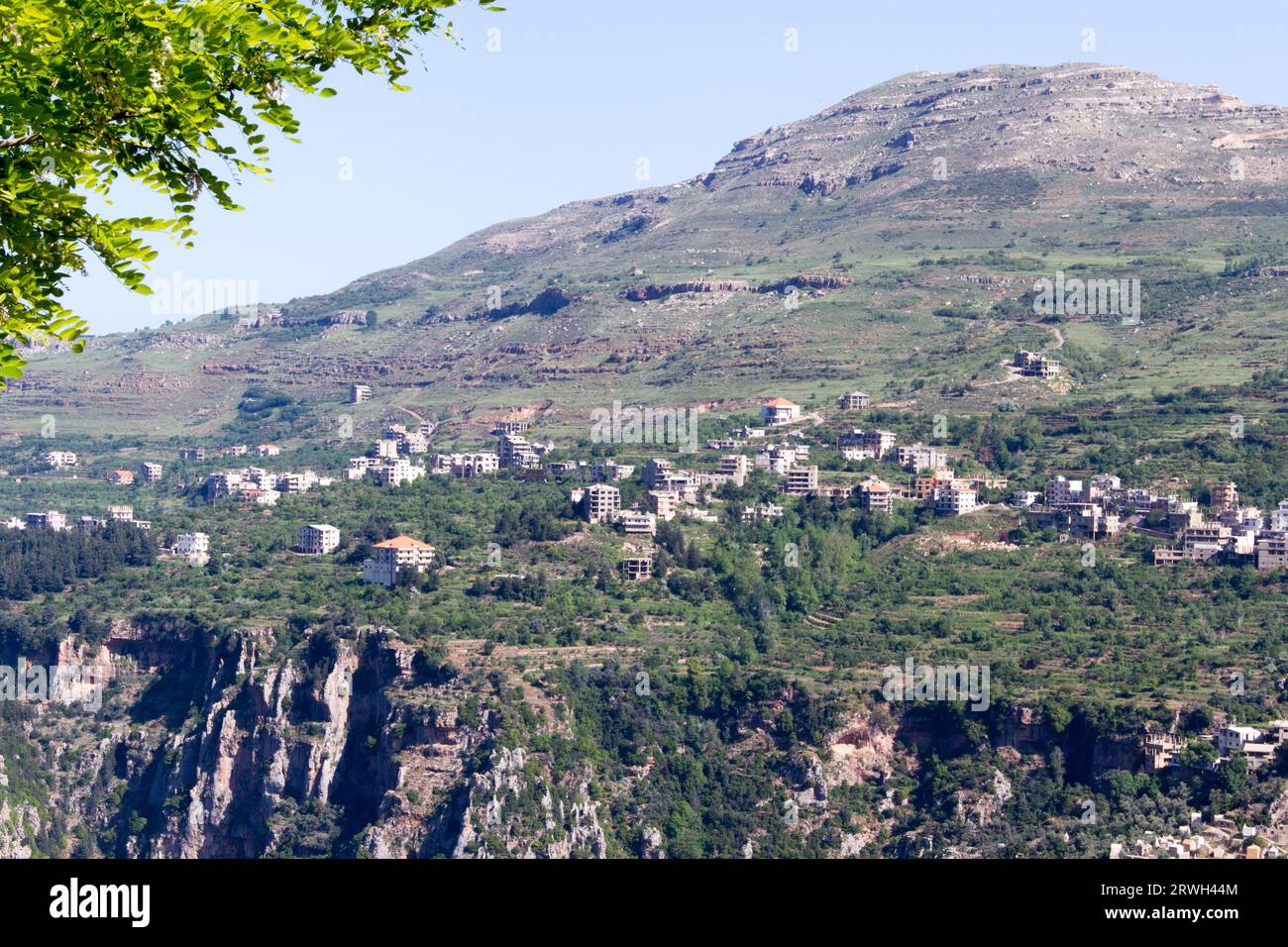 Cityscape for Ahden town in north lebanon shows a lot of houses Stock ...
