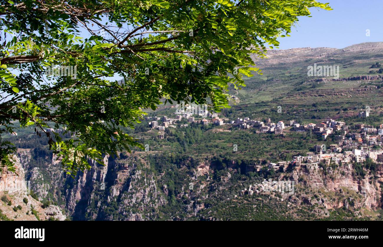 Cityscape for Ahden town in north lebanon shows a lot of houses Stock ...