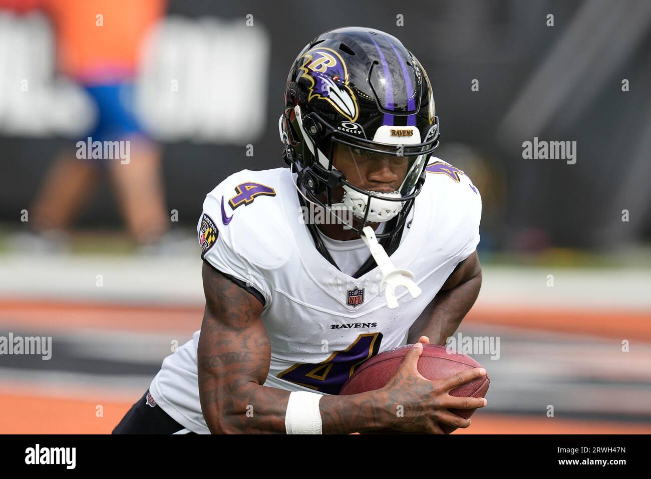 Baltimore Ravens wide receiver Zay Flowers in action before on NFL ...
