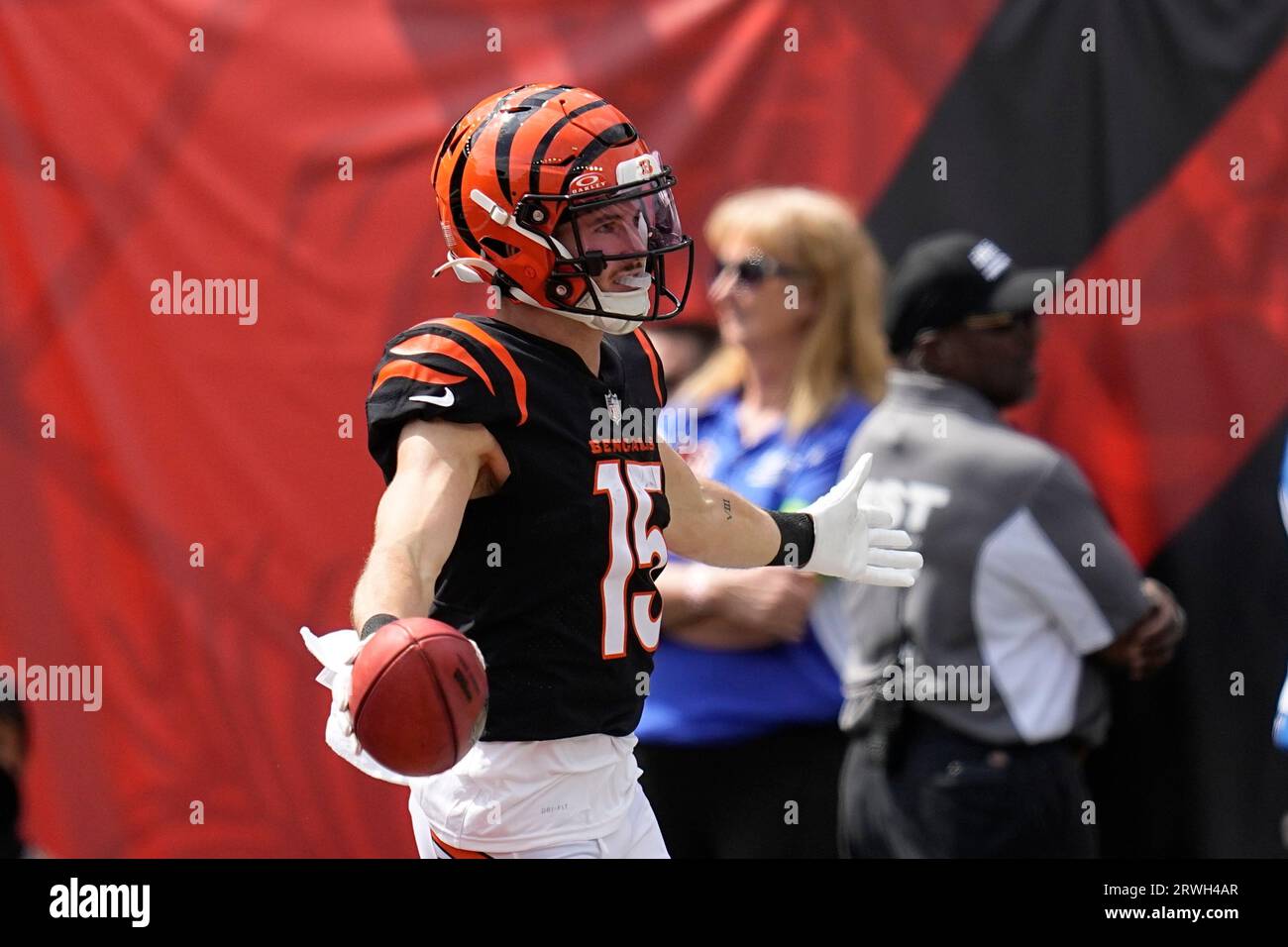 Cincinnati Bengals wide receiver Charlie Jones celebrates during the ...