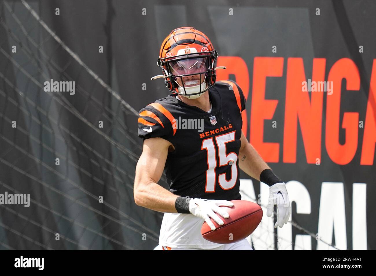 Cincinnati Bengals wide receiver Charlie Jones celebrates during the ...