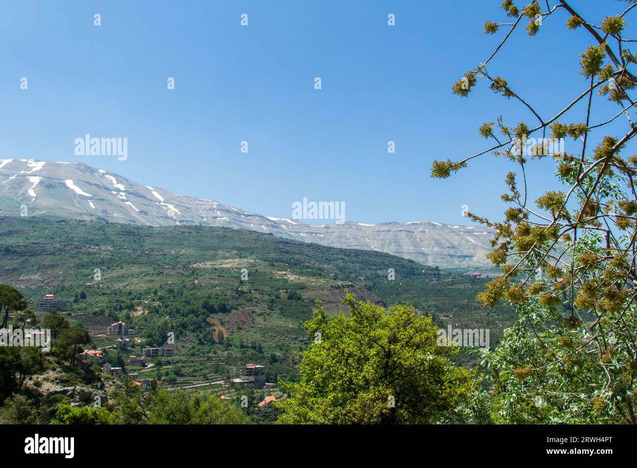 Cityscape for Ahden town in north lebanon shows a lot of houses Stock ...