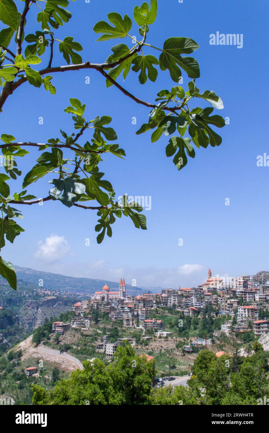 Cityscape for Ahden town in north lebanon shows a lot of houses Stock ...