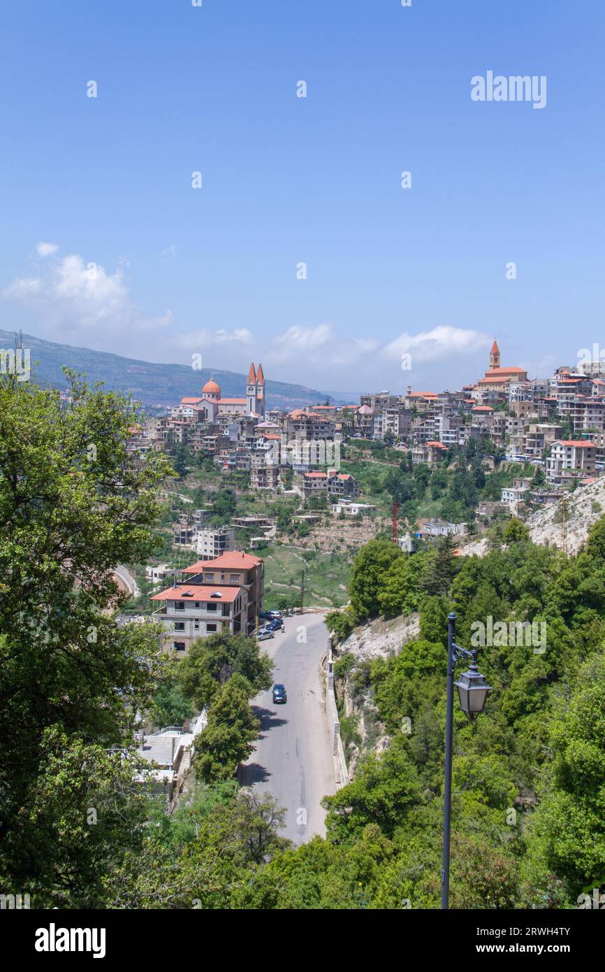 Cityscape for Ahden town in north lebanon shows a lot of houses Stock ...
