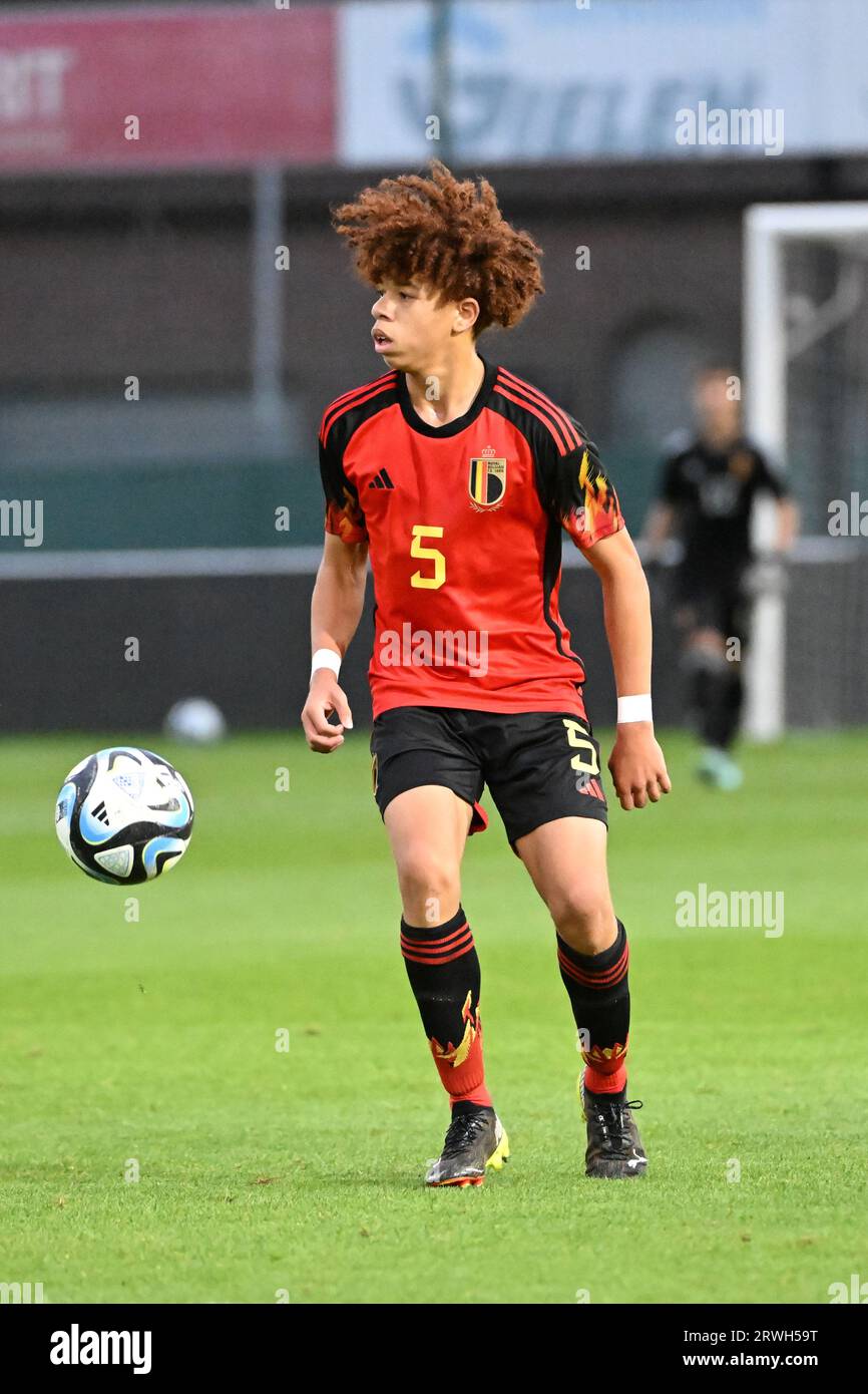 Gent, Belgium. 19th Sep, 2023. Aaron Ibrahim (5) of Belgium in action ...