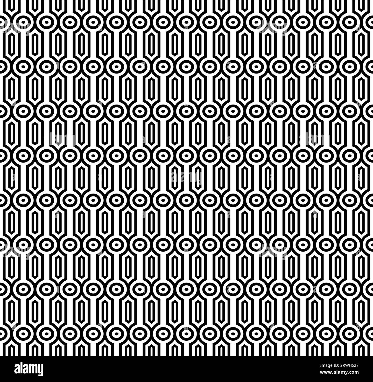 Abstract seamless pattern with silhouettes flowers in black and white ...