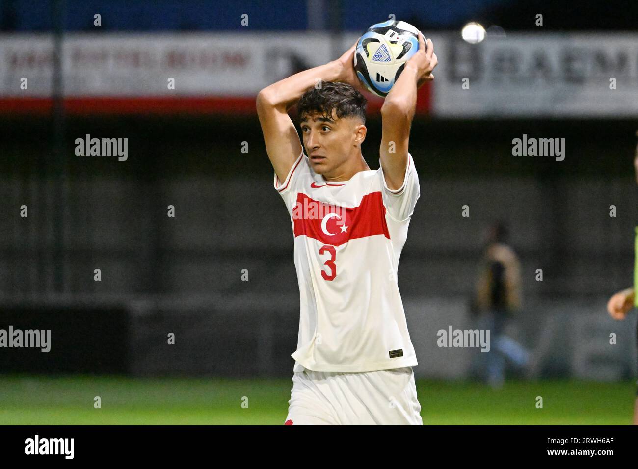 Gent, Belgium. 19th Sep, 2023. Can Bartu Cigir (3) of Turkey pictured ...