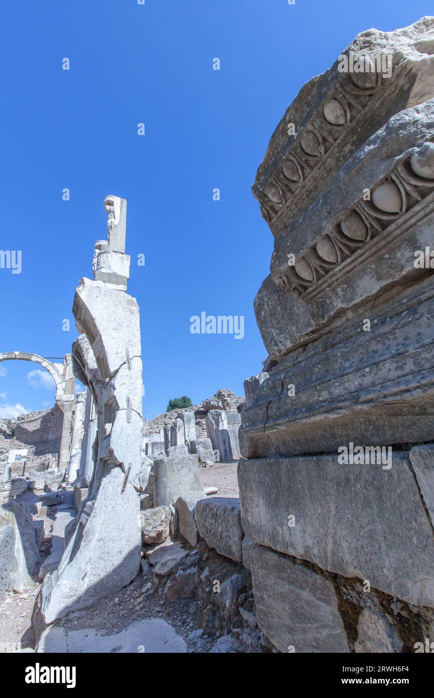 Ephesus ancient greek city is located in Izmir Province in Turkey ...