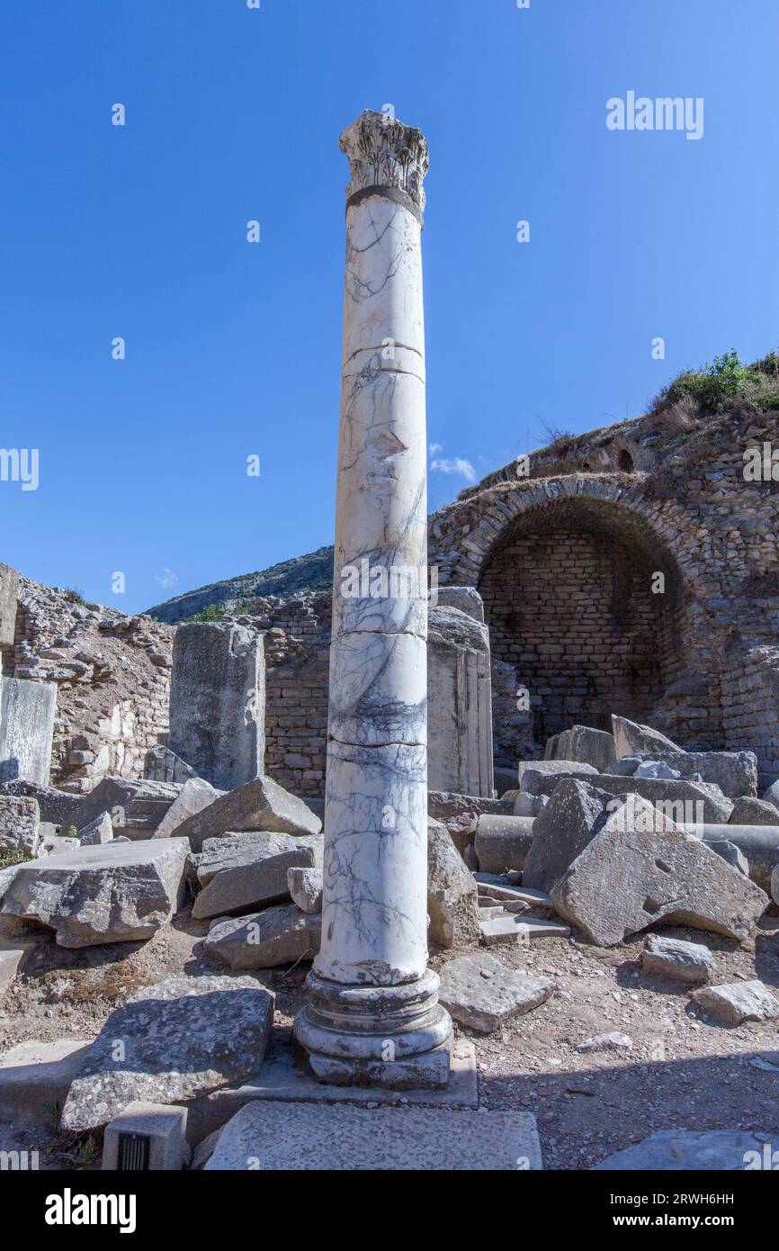 Ephesus ancient greek city is located in Izmir Province in Turkey ...