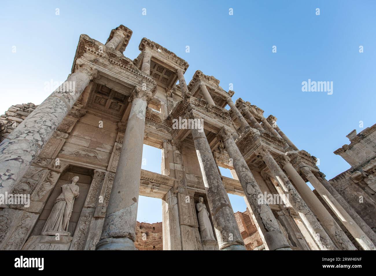 Ephesus ancient greek city is located in Izmir Province in Turkey ...