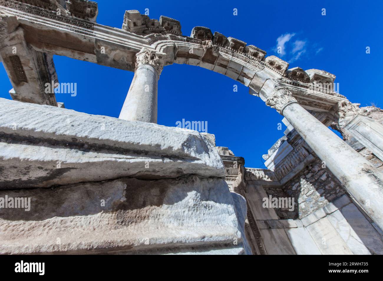Ephesus ancient greek city is located in Izmir Province in Turkey ...