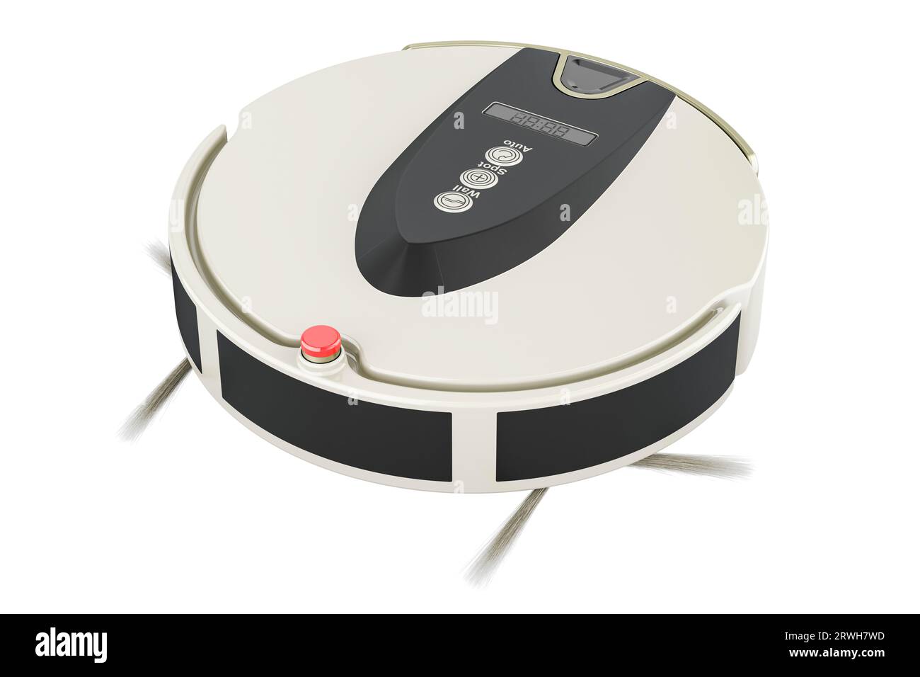 Robot Vacuum Cleaner. Robotic vacuum cleaner, 3D rendering isolated on ...