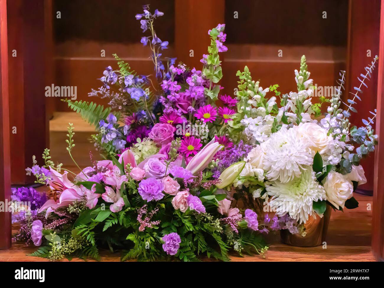 Three beautiful flower arrangements taken inside at St. Joseph's ...