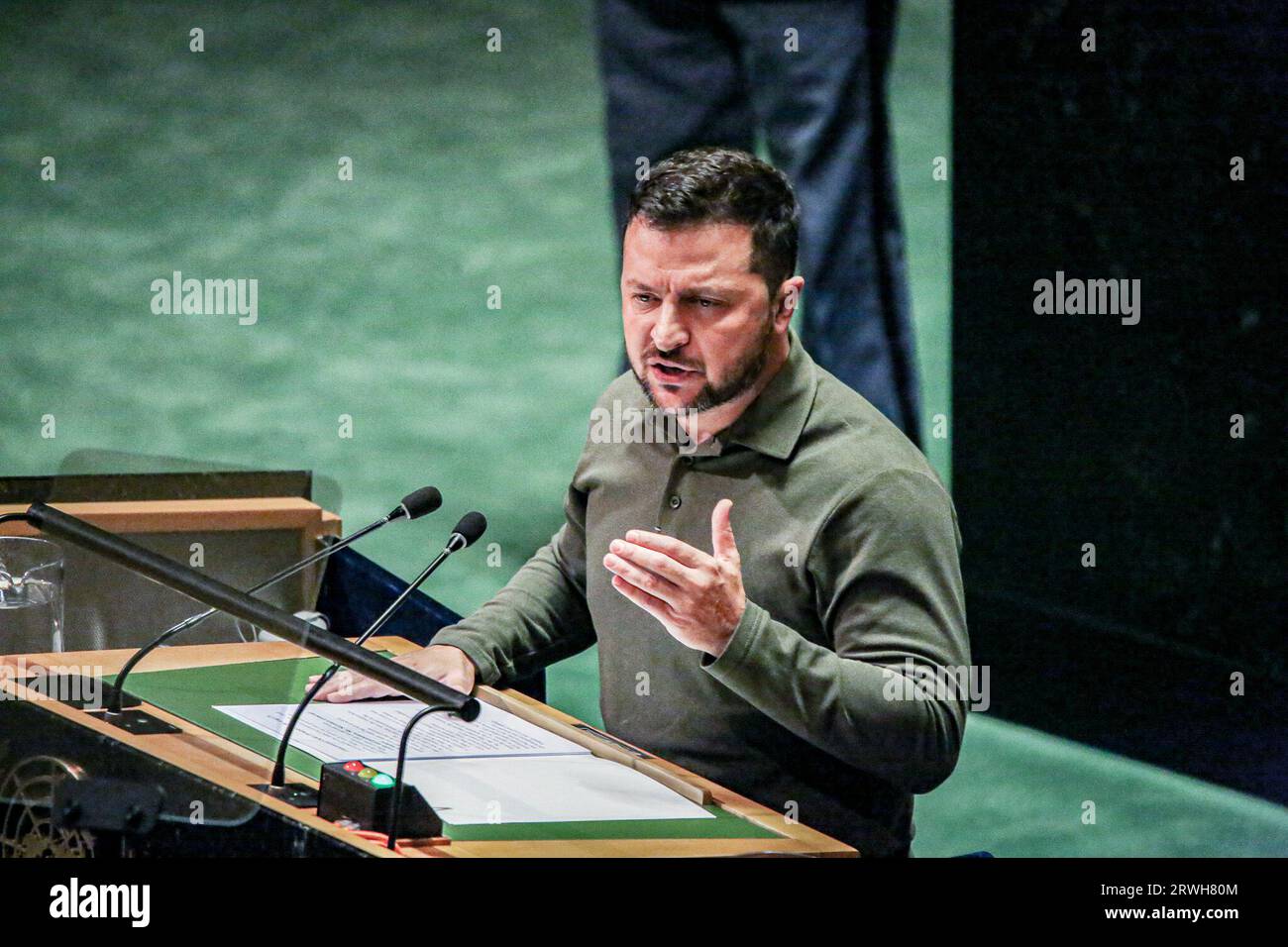 New York, New York, USA. 19th Sep, 2023. VOLODYMYR ZELENSKYY President ...