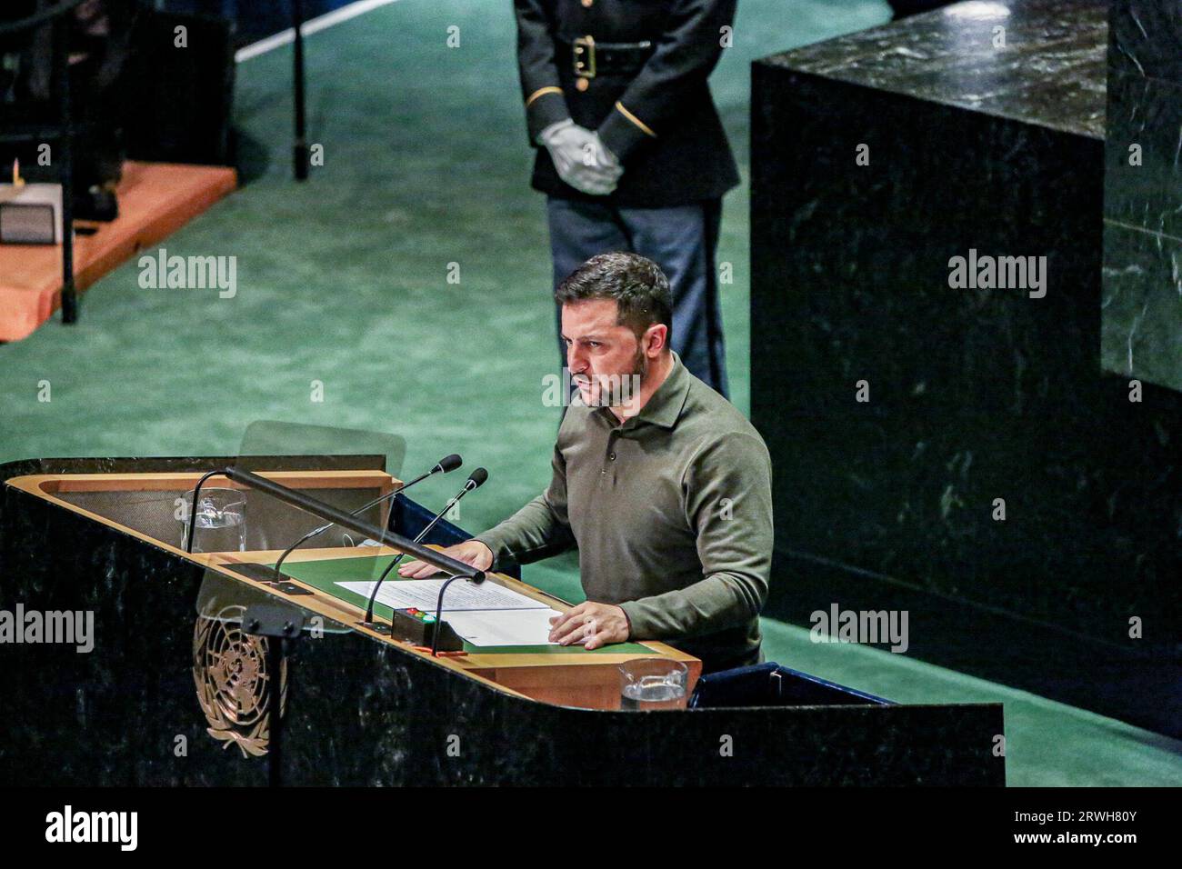 New York, New York, USA. 19th Sep, 2023. VOLODYMYR ZELENSKYY President ...
