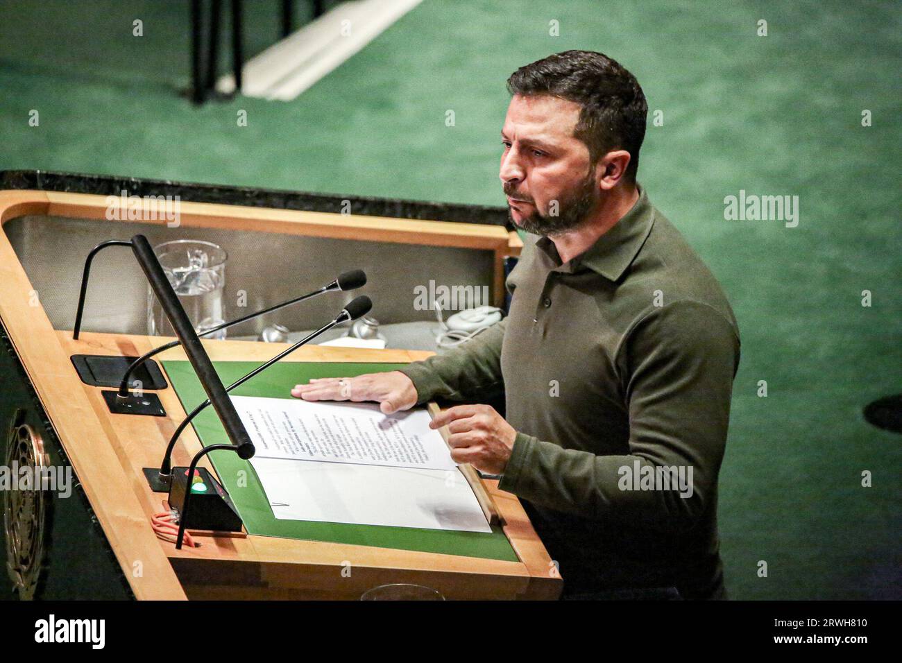 New York, New York, USA. 19th Sep, 2023. VOLODYMYR ZELENSKYY President ...
