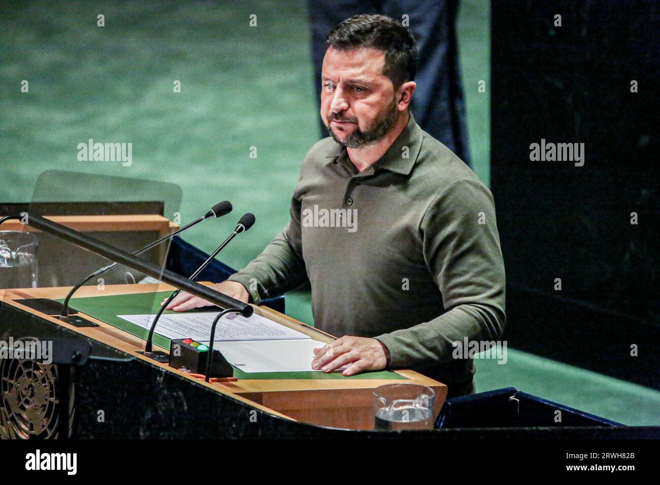 New York, New York, USA. 19th Sep, 2023. VOLODYMYR ZELENSKYY President ...