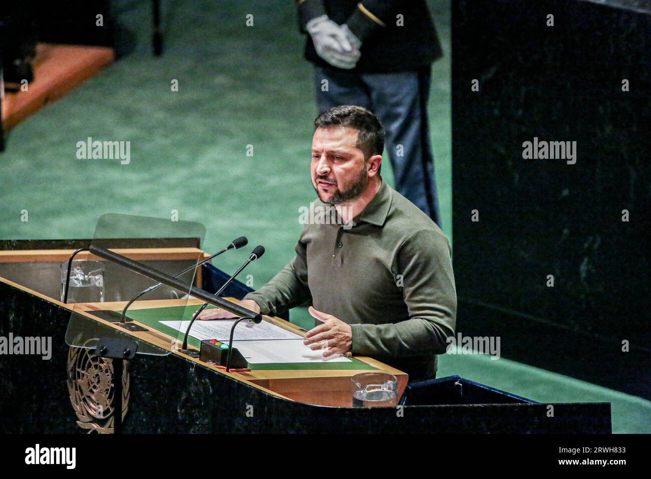 New York, New York, USA. 19th Sep, 2023. VOLODYMYR ZELENSKYY President ...